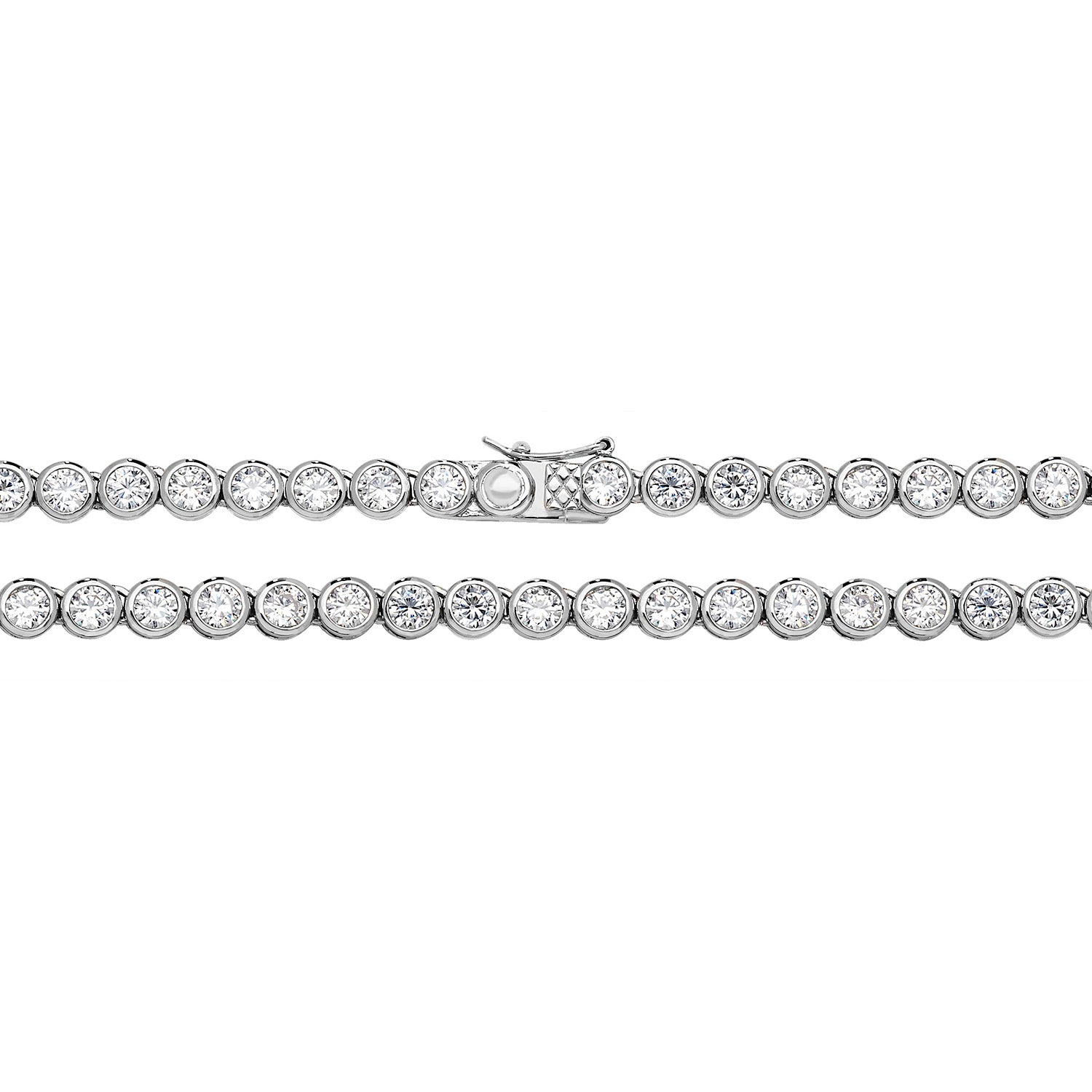 Silver Stone Set Chains – Andrews Direct